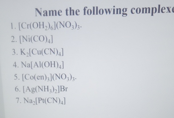 Solved Name the following | Chegg.com