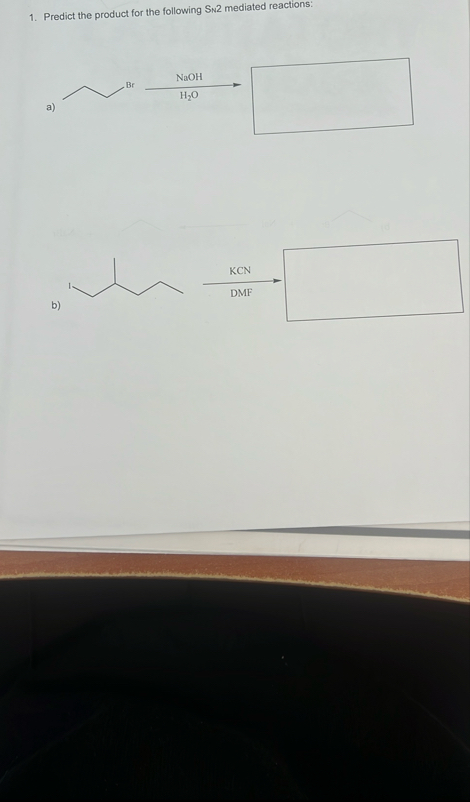 Solved Predict the product for the following SN2 ﻿mediated | Chegg.com