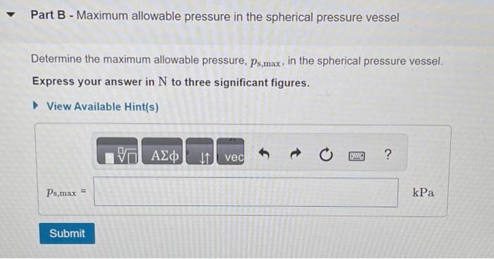Solved Learning Goal: To calculate the maximum allowable | Chegg.com