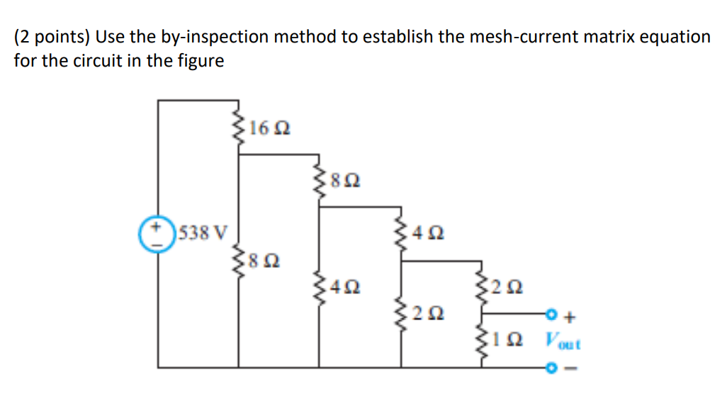 Solved (2 ﻿points) ﻿Use the by-inspection method to | Chegg.com