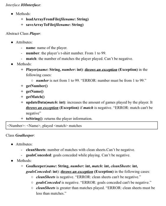 Solved i need all of the classes and interfaces solved the | Chegg.com