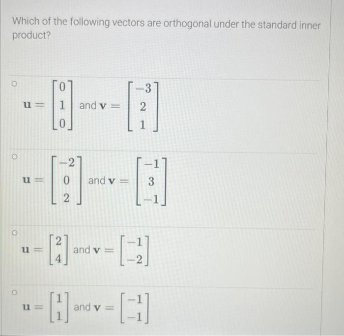 Solved Consider the Frobenius inner product on R2×2. What is | Chegg.com
