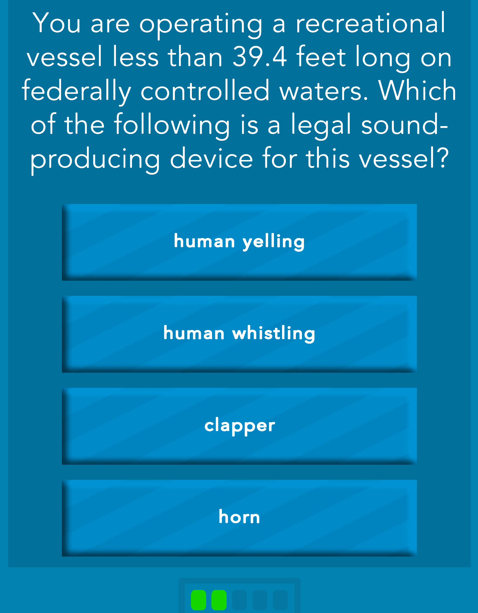 You are operating a recreational vessel less than | Chegg.com