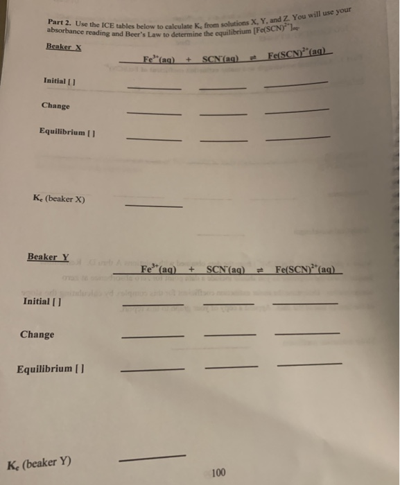 Solved absorbance reading and Beer's Law to determine the | Chegg.com