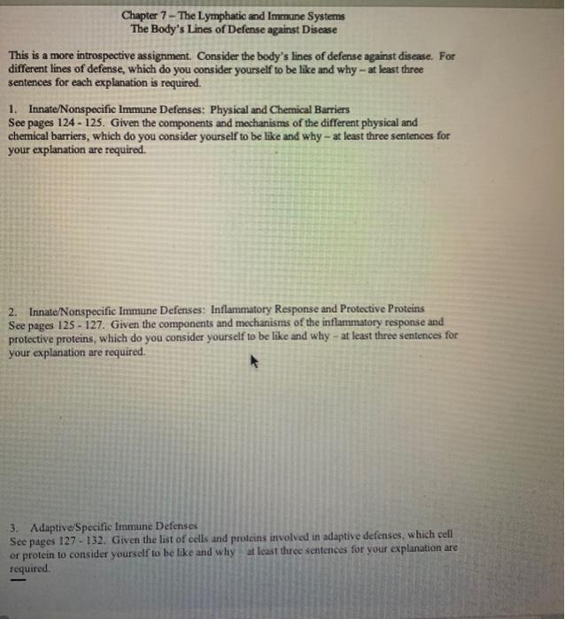 Solved Chapter 7- The Lymphatic and Immune Systems The | Chegg.com