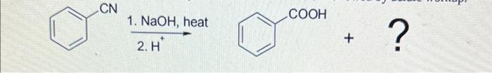 Solved CN COOH 1. NaOH, heat 2. H + ? Questions: 1. Draw | Chegg.com