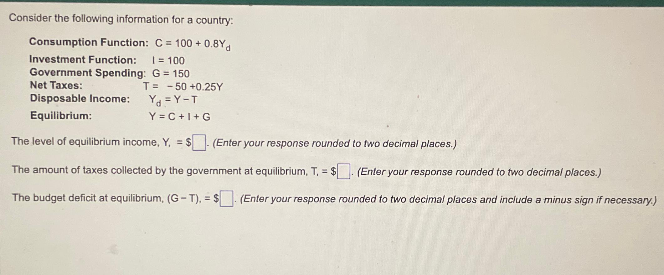 Solved Consider the following information for a | Chegg.com