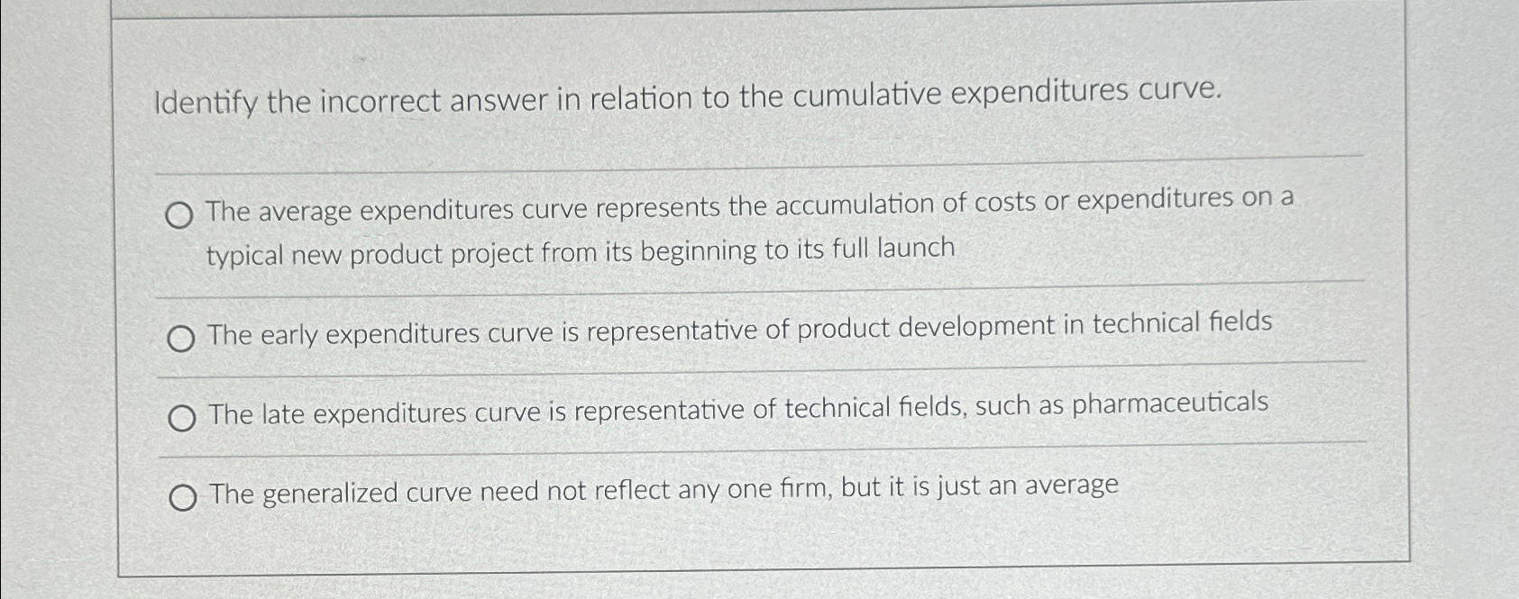 Solved Identify the incorrect answer in relation to the | Chegg.com