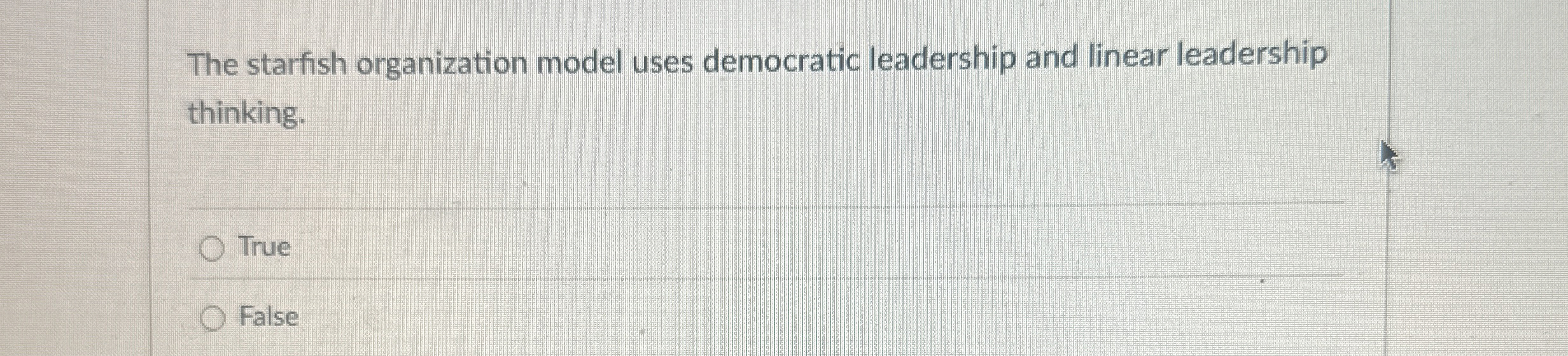 Solved The starfish organization model uses democratic | Chegg.com