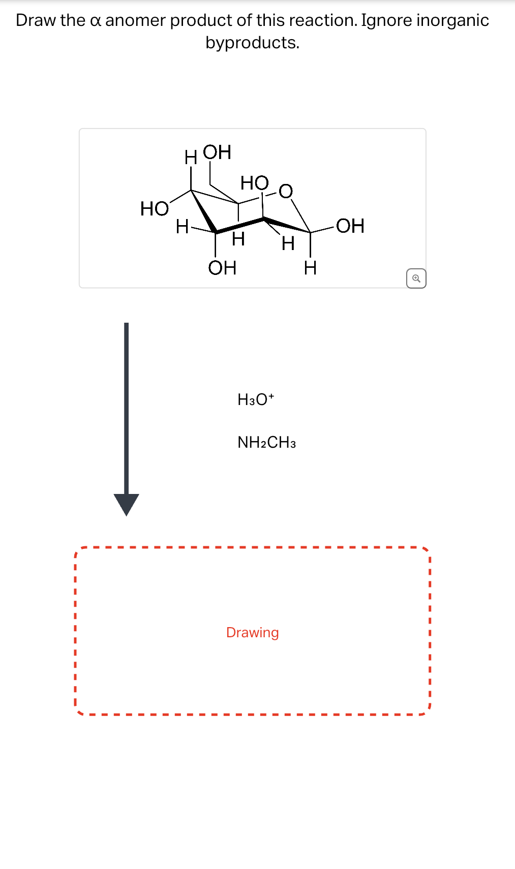 Solved Draw the α ﻿anomer product of this reaction. Ignore | Chegg.com