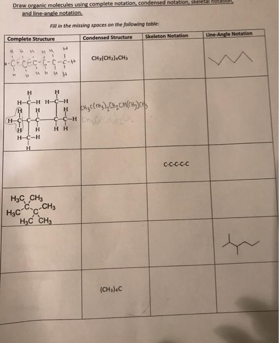 Solved Tatlon Draw organic molecules using complete | Chegg.com