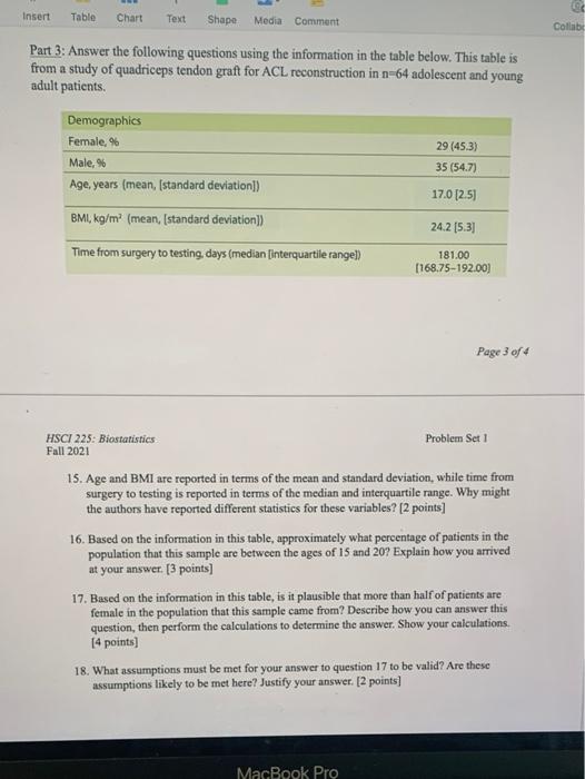 Insert Table Chart Text Shape Media Comment Collab | Chegg.com