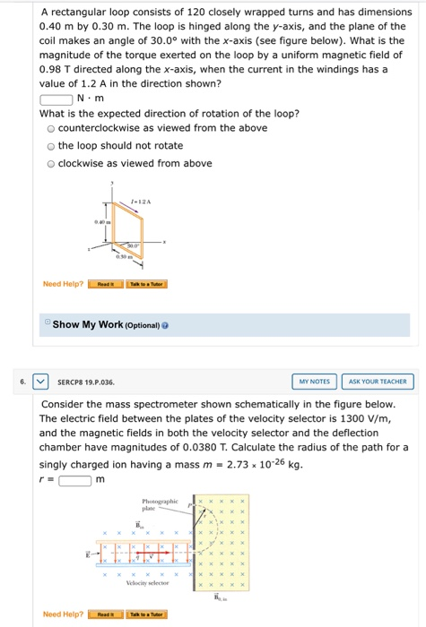 Solved A rectangular loop consists of 120 closely wrapped | Chegg.com