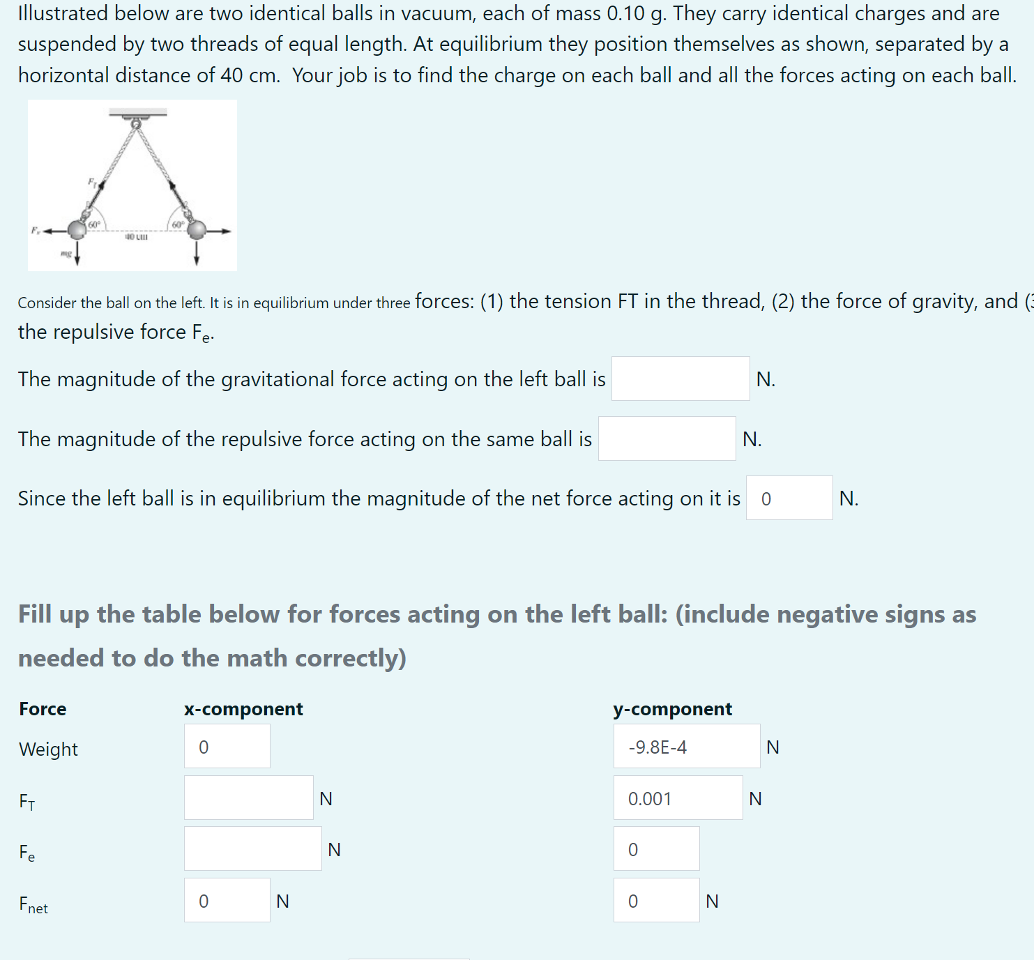 Solved Illustrated below are two identical balls in vacuum, | Chegg.com
