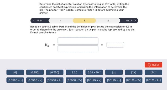 Solved Determine the pH of a buffer solution by constructing | Chegg.com
