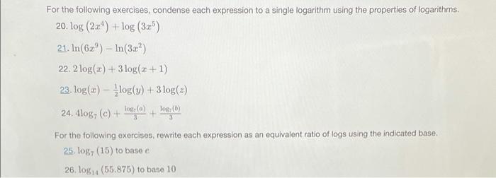 Solved Verbal 1. How does the power rule for logarithms help | Chegg.com