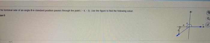 Solved The terminal side of an angle in standard position | Chegg.com