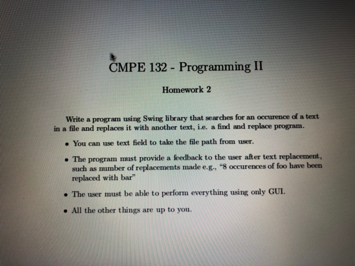 Solved CMPE 132 - Programming II Homework 2 Write a program | Chegg.com