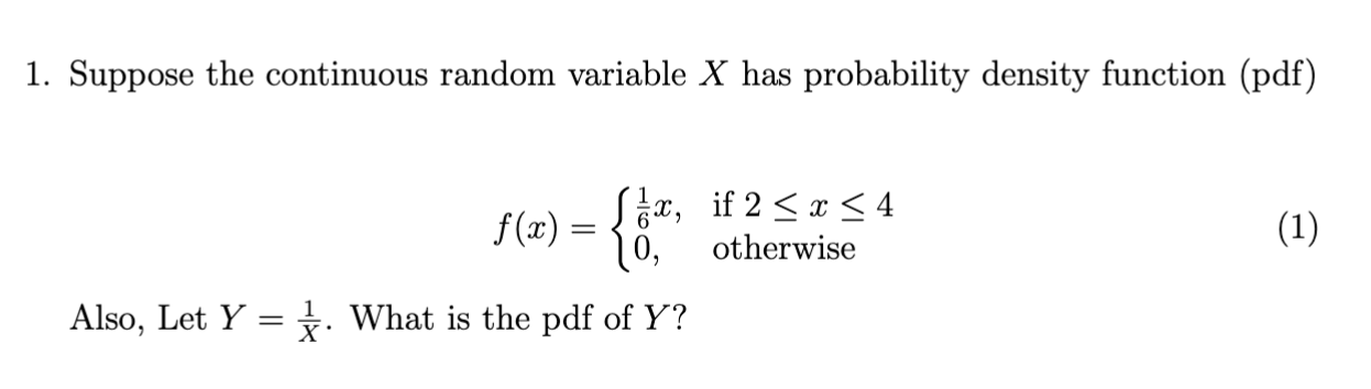 Solved Suppose the continuous random variable x ﻿has | Chegg.com