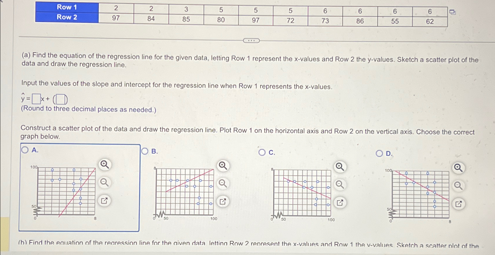 Solved \table[[Row 1,2,2,3,5,5,5,6,6,6,6],[Row | Chegg.com