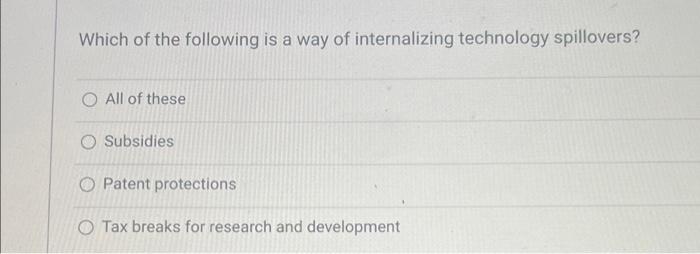 Solved Which of the following is a way of internalizing | Chegg.com