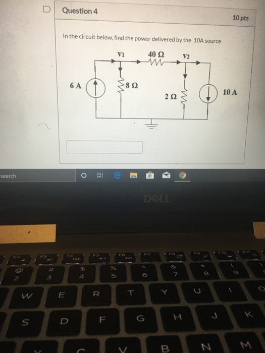 Solved D Question 4 10 Pts In The Circuit Below Find The