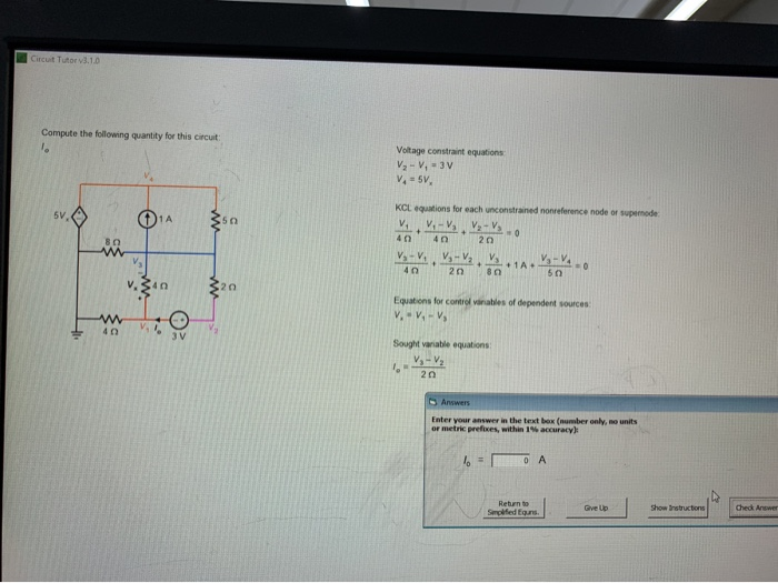 Solved Circut Tutor 3.1.0 Compute the following quantity for | Chegg.com