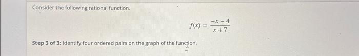Solved Consider the following rational function. | Chegg.com