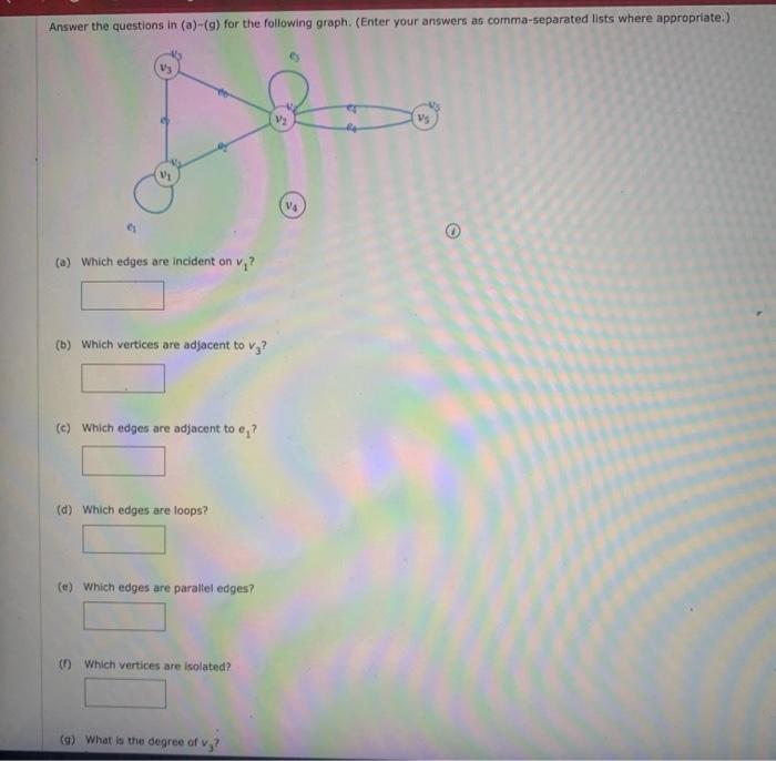 Solved Answer the questions in (a)-(g) for the following | Chegg.com