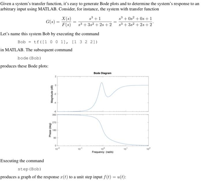 Solved Given a system's transfer function, it's easy to | Chegg.com