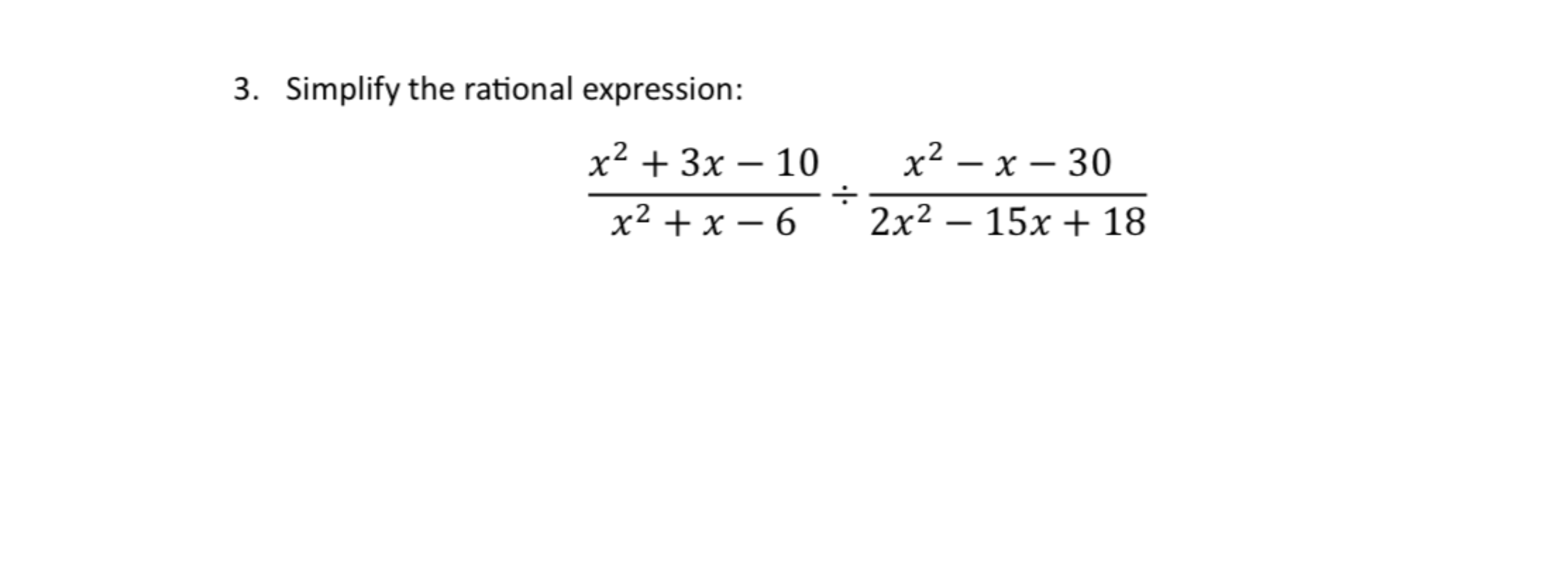 Solved Simplify the rational | Chegg.com