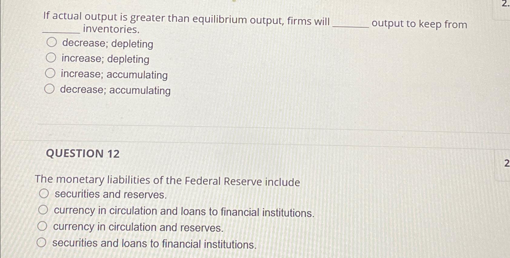 Solved If actual output is greater than equilibrium output, | Chegg.com