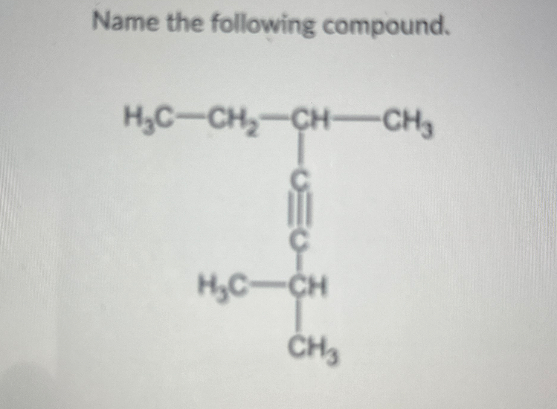 Solved Name the following compound. | Chegg.com