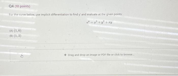 Solved For the curve below, use implicit differentiation to | Chegg.com