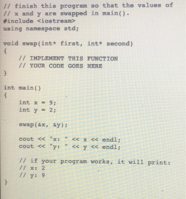 Solved The attached program is almost complete... all it | Chegg.com