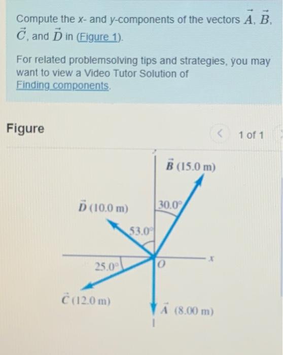 Solved Compute the x - and y-components of the vectors A,B, | Chegg.com