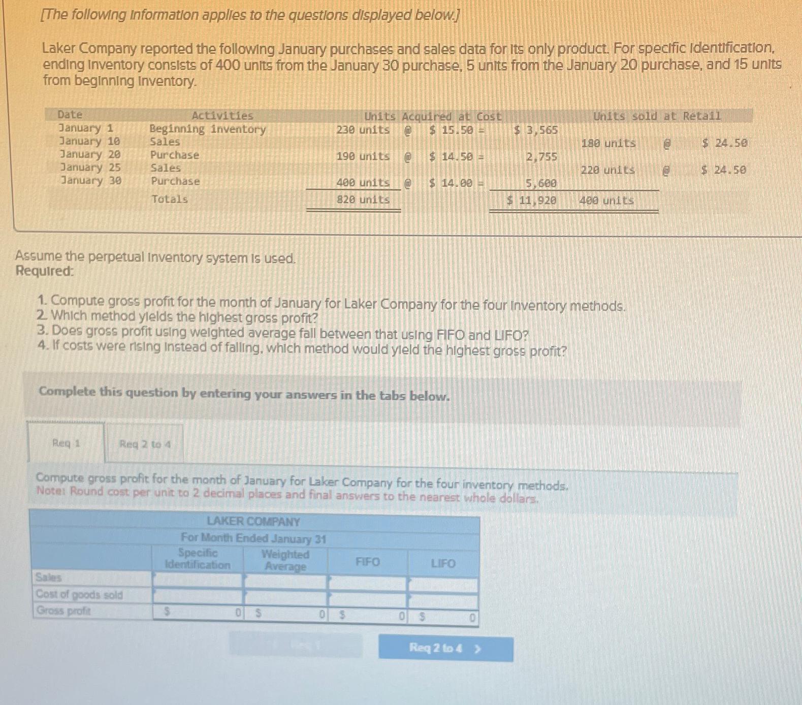 Solved [The following information applies to the questions | Chegg.com