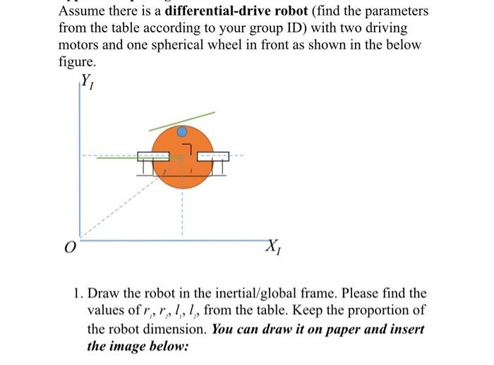 Solved Assume there is a differential-drive robot (find the | Chegg.com