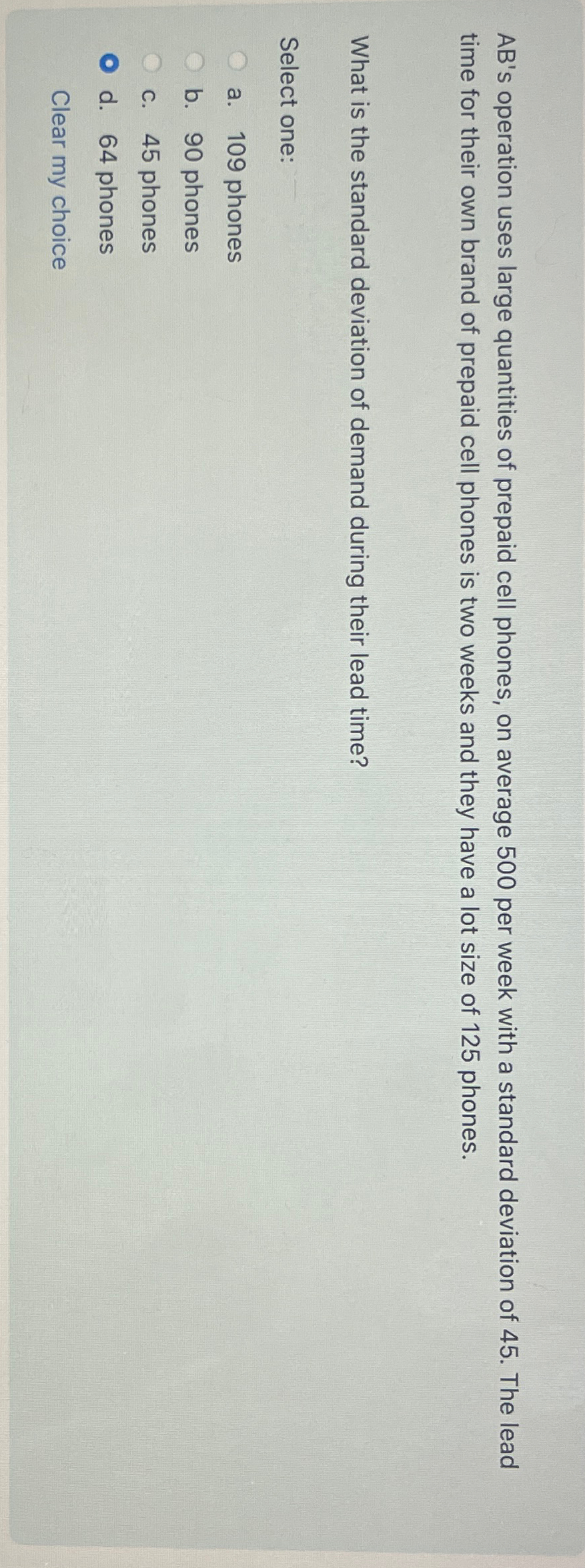 Solved AB 's operation uses large quantities of prepaid cell | Chegg.com