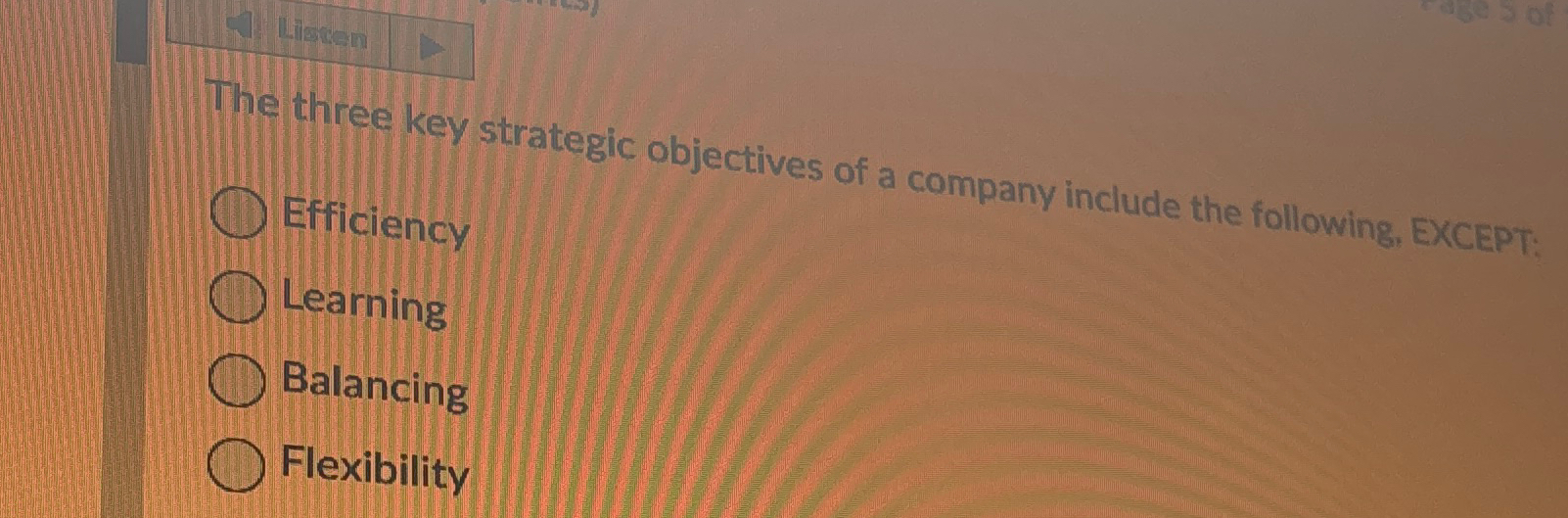 Solved The three key strategic objectives of a company | Chegg.com