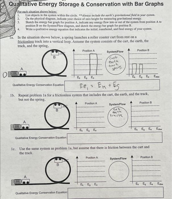 Solved Qualitative Energy Storage & Conservation with Bar | Chegg.com