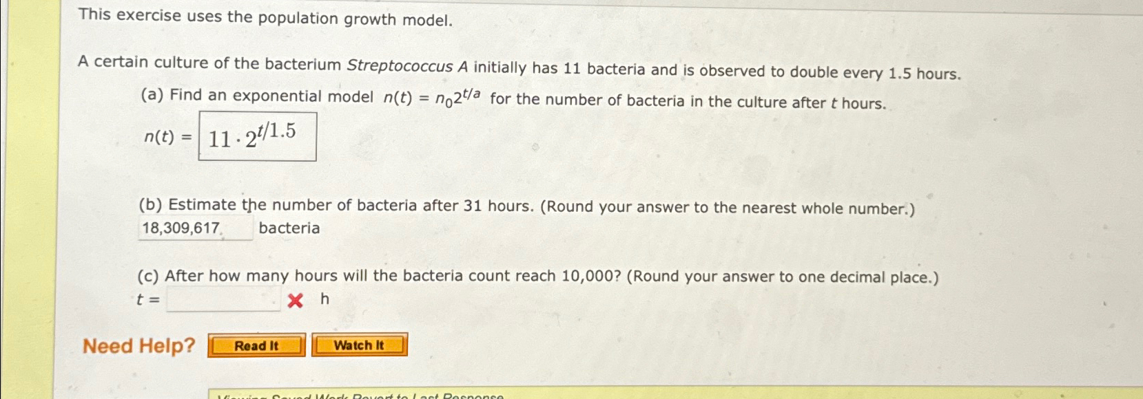 Solved This exercise uses the population growth model.A | Chegg.com