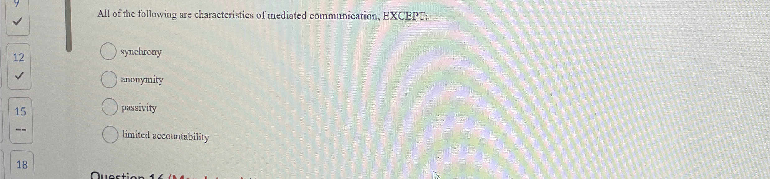 Solved All of the following are characteristics of mediated | Chegg.com