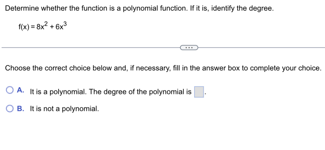 Solved Determine whether the function is a polynomial | Chegg.com