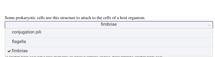 Solved Some prokaryotic cells use this structure to attach | Chegg.com