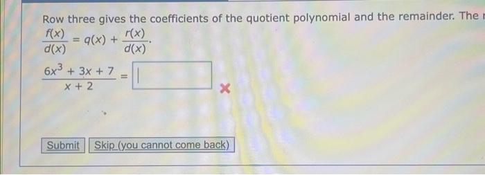 Solved Tutorial Exercise Use long division to divide. (10x3 | Chegg.com