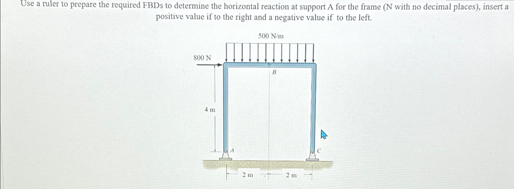 Solved Use a ruler to prepare the required FBDs to determine | Chegg.com