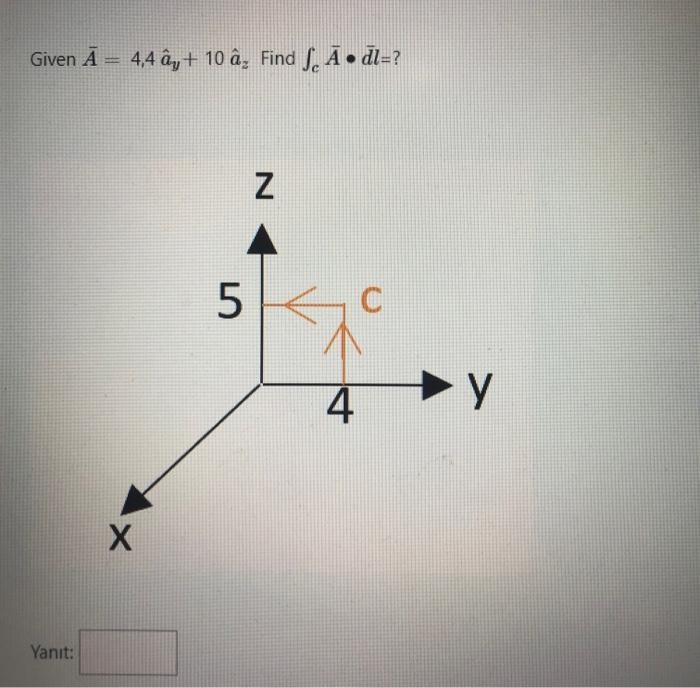 Solved Given Aˉ 4 4a Y 10a Z Find ∫caˉ∙dˉl