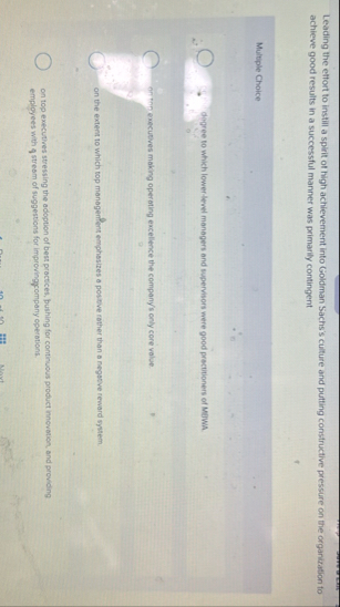 Solved Leading the effort to instill a spirit of high | Chegg.com