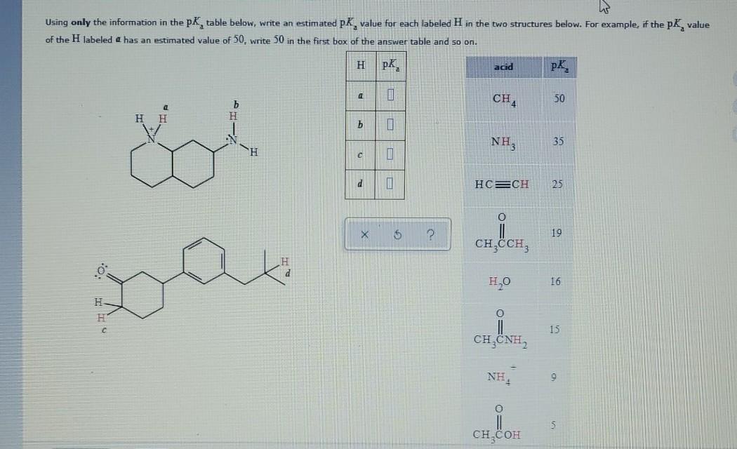 Solved W Using only the information in the pk, table below, | Chegg.com